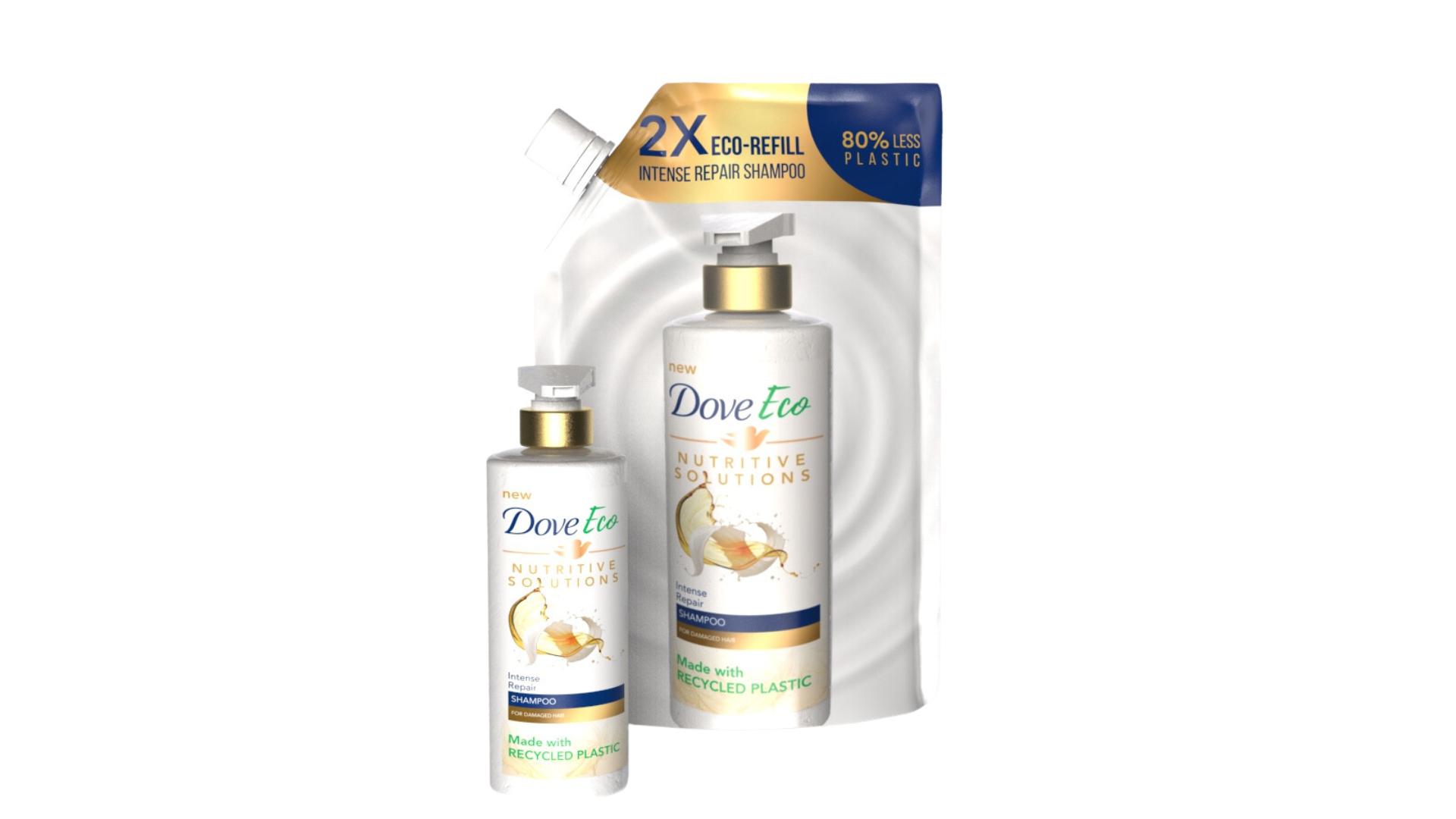 Dove Eco Shampoo bottle with Refill pack – Packaging Of The World