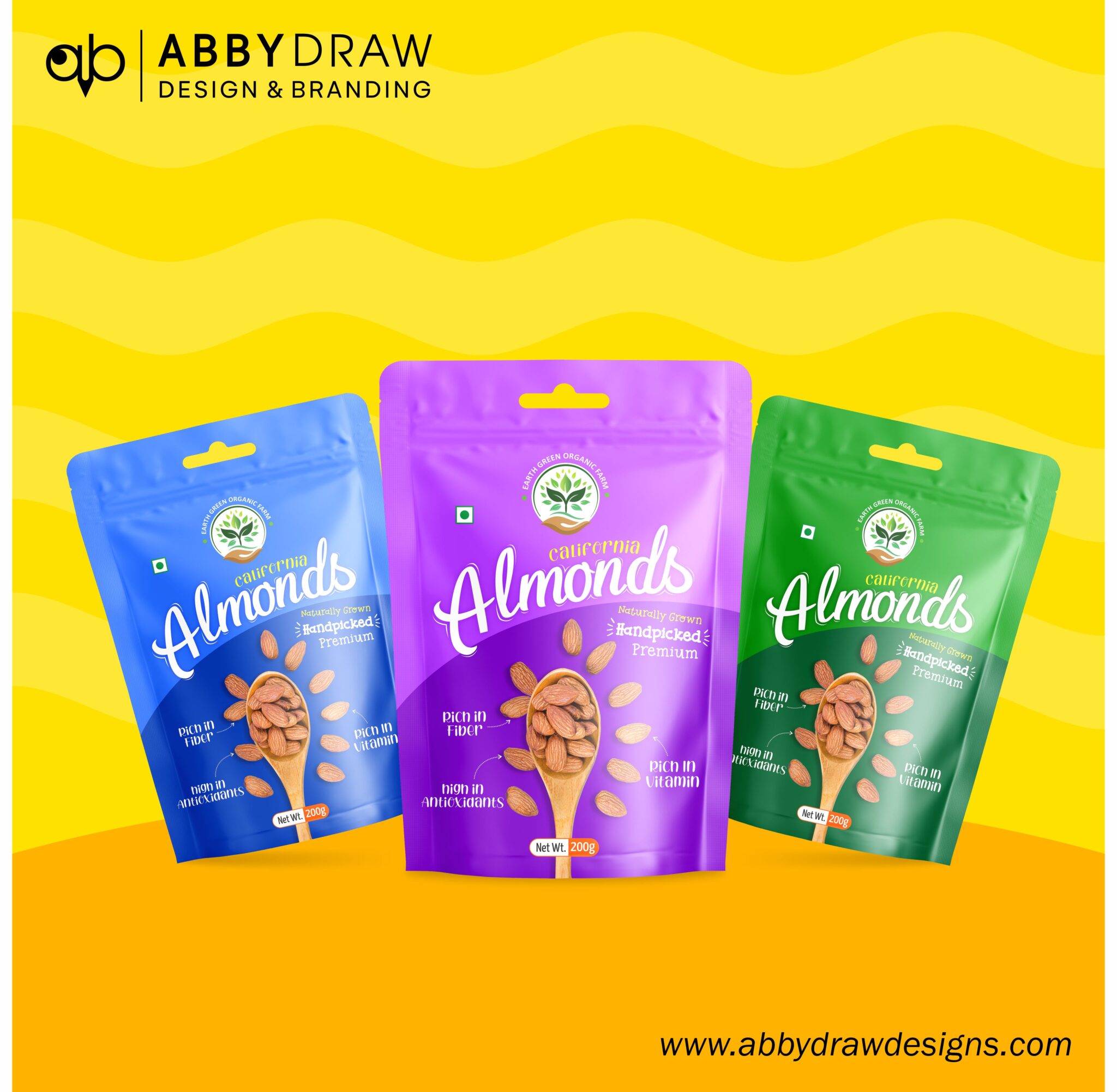 Almond dry fruit packaging design – Packaging Of The World