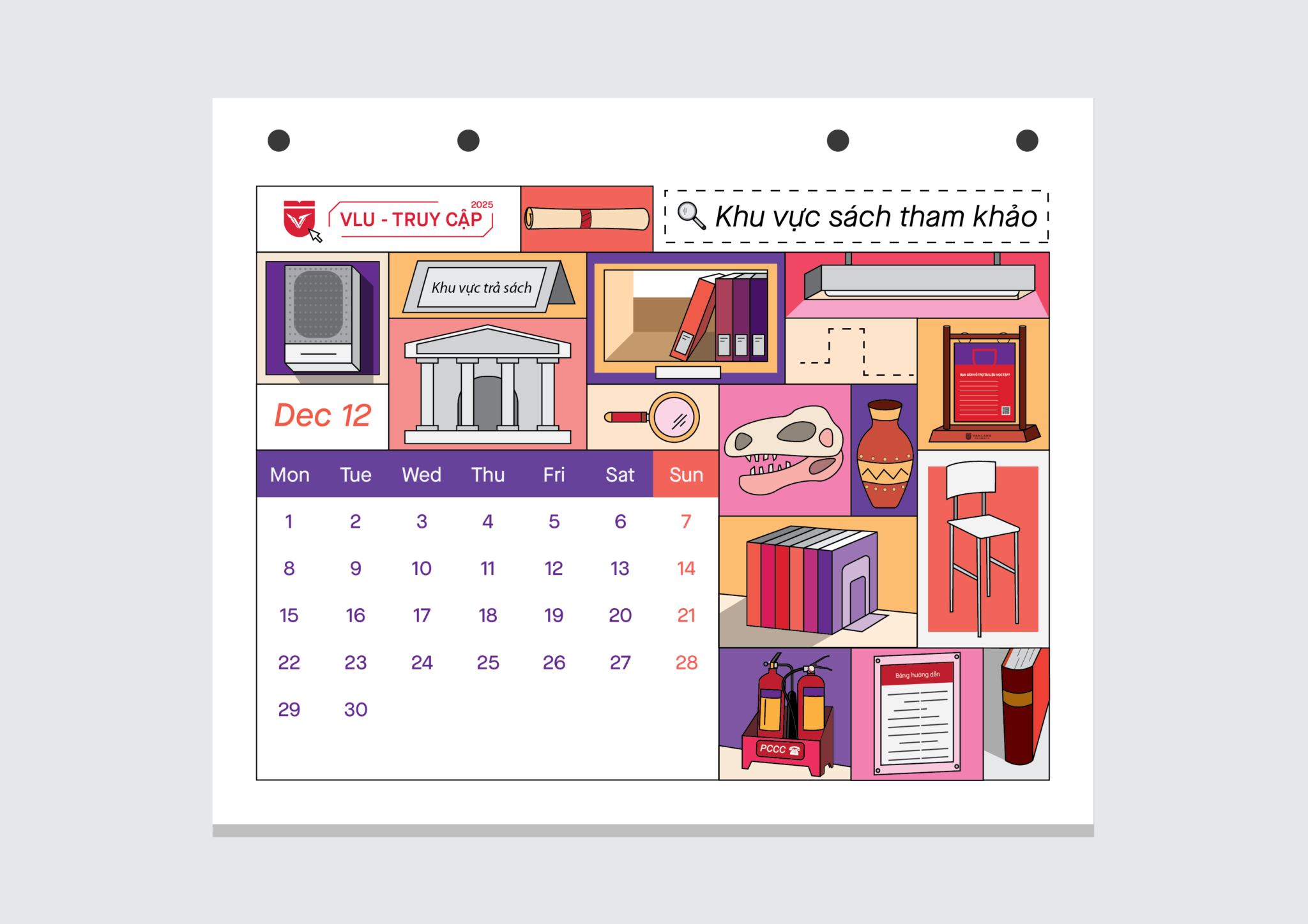 VLU Library Calendar Design – Packaging Of The World