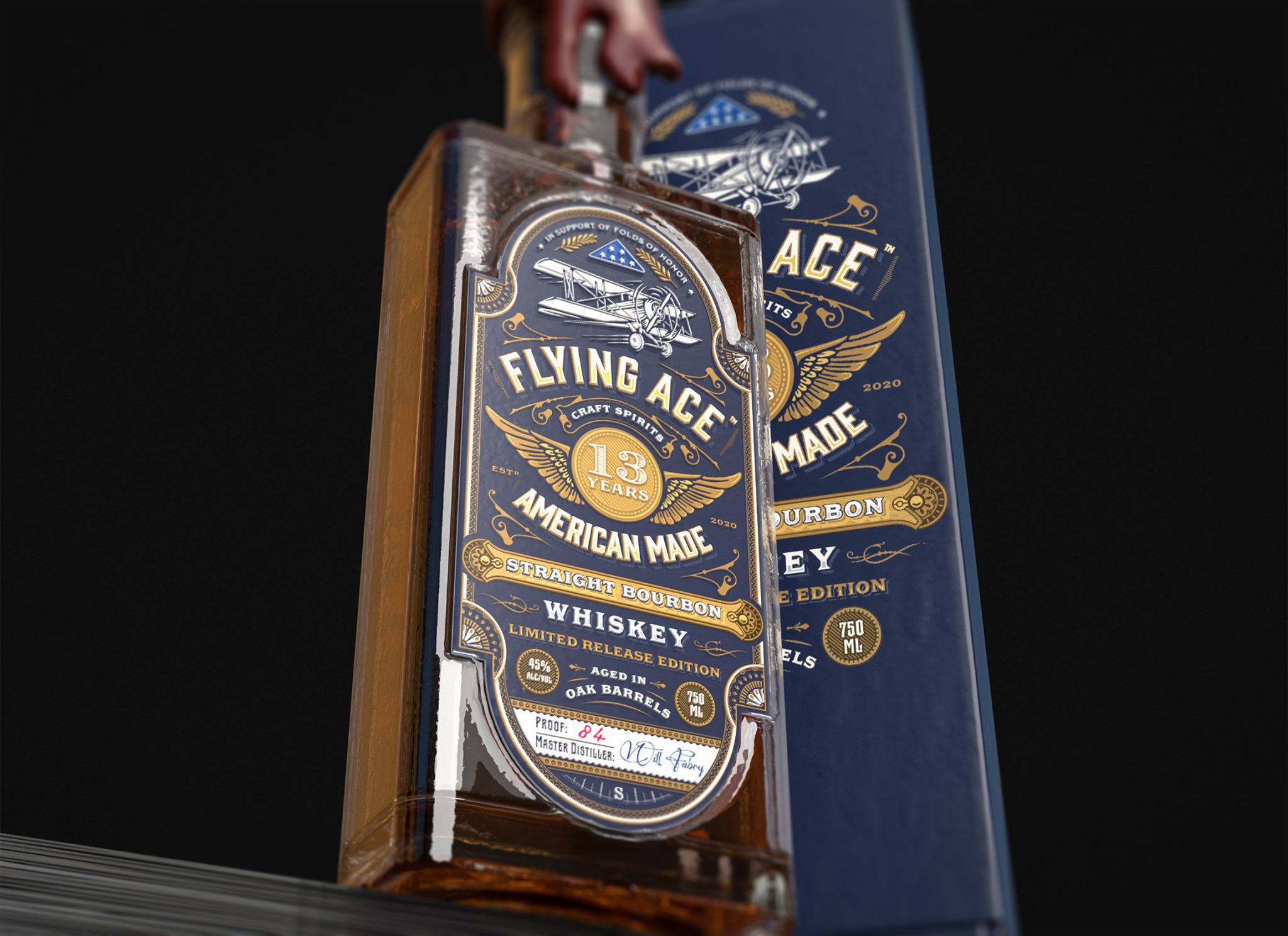 Flying Ace Straight Bourbon Whiskey – Packaging Of The World