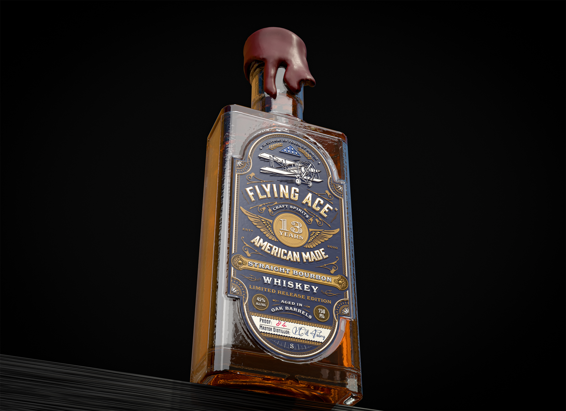 Flying Ace Straight Bourbon Whiskey – Packaging Of The World