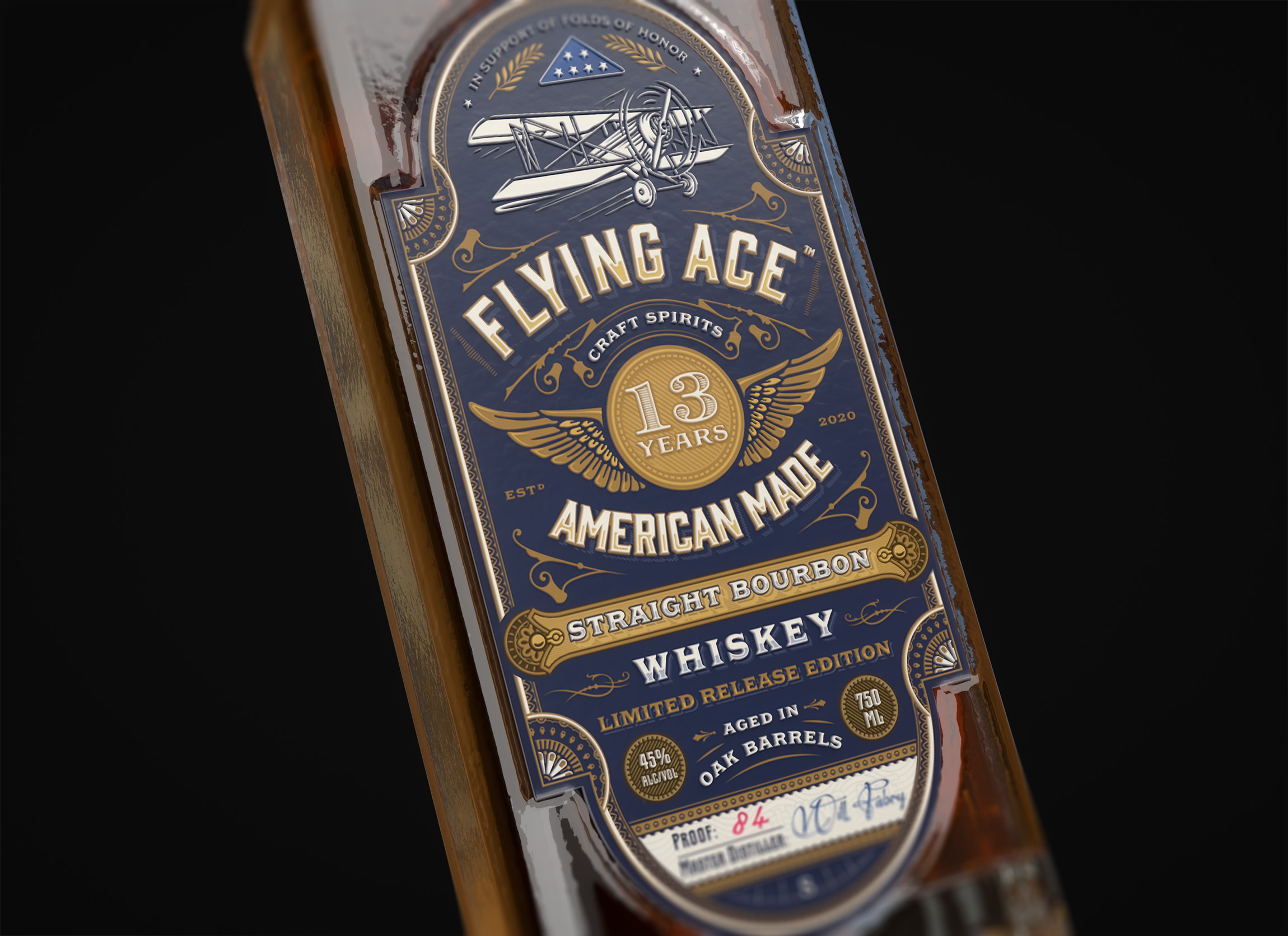 Flying Ace Straight Bourbon Whiskey – Packaging Of The World