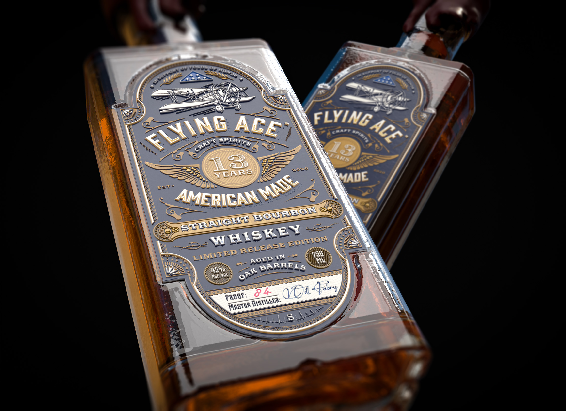 Flying Ace Straight Bourbon Whiskey – Packaging Of The World