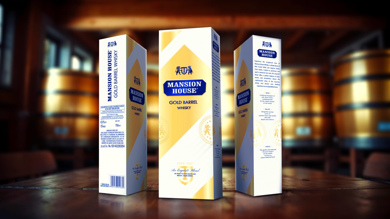 Mansion House Gold Barrel Whisky – Packaging Of The World