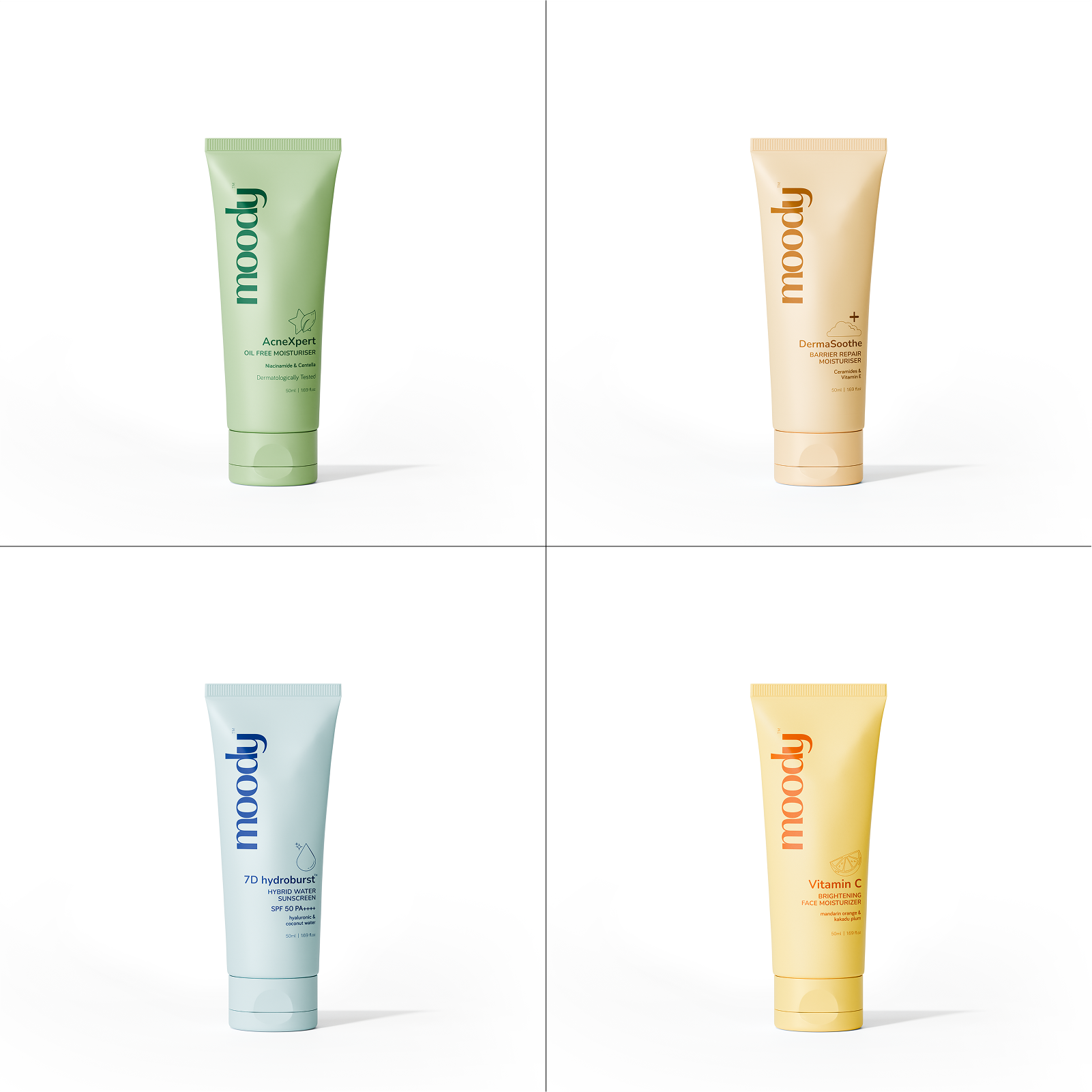 Moody Skincare – Moisturiser Range 3D Visualization – Packaging Of The ...