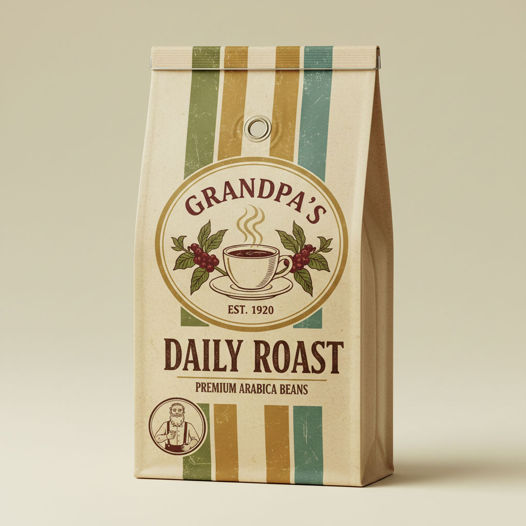 Grandpa’s Daily Roast: Vintage Coffee – Packaging Of The World