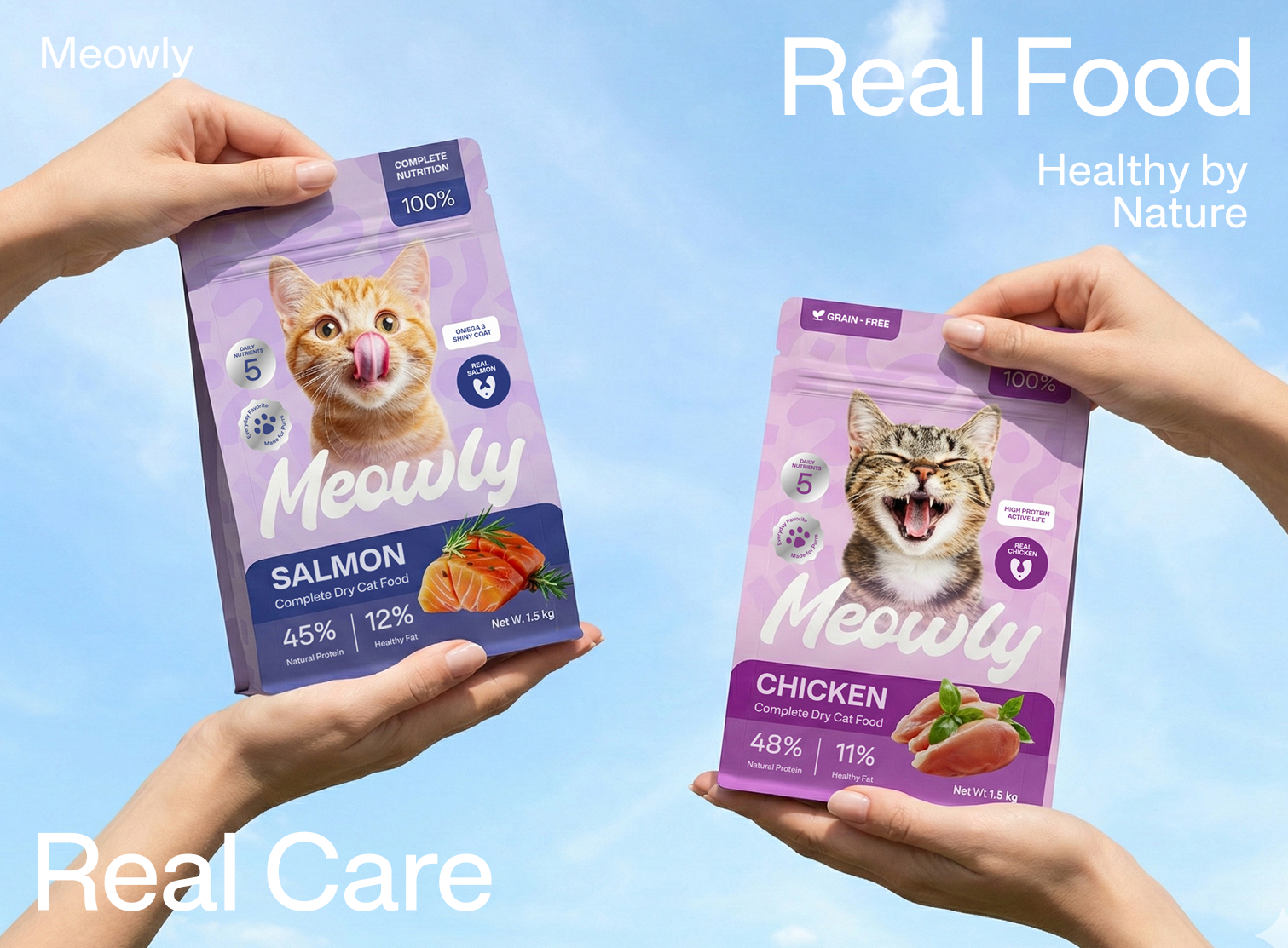 Meowly · Natural Cat Food – Packaging Of The World