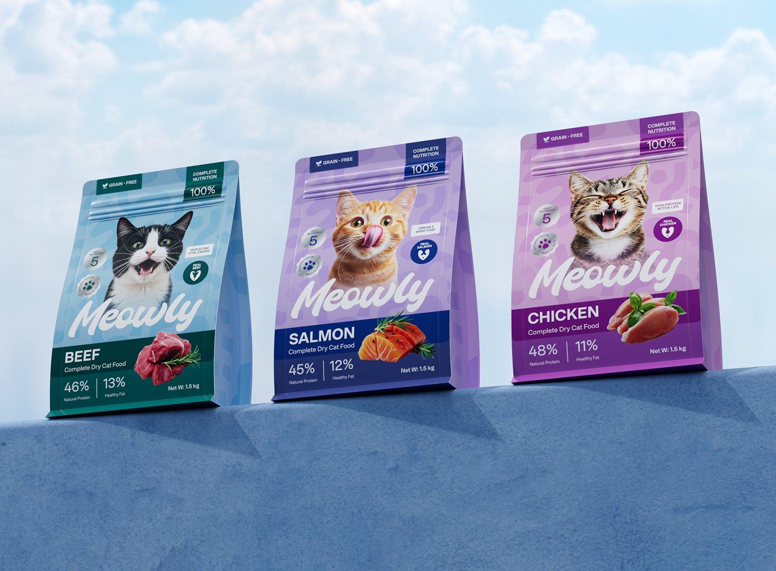 Meowly · Natural Cat Food – Packaging Of The World